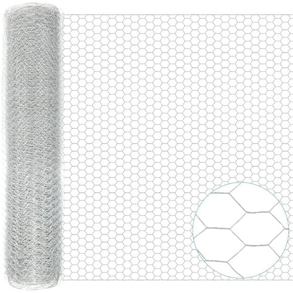 45 in X 100 ft Chicken Wire Fencing Metal Floral Chicken Wire Fence for ...