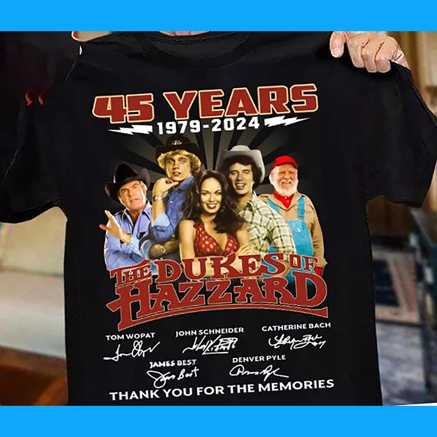 45 Years 1979 2024 The Duke Of Hazzard Thank You For The Memories T Shirt 204 - Walmart.com