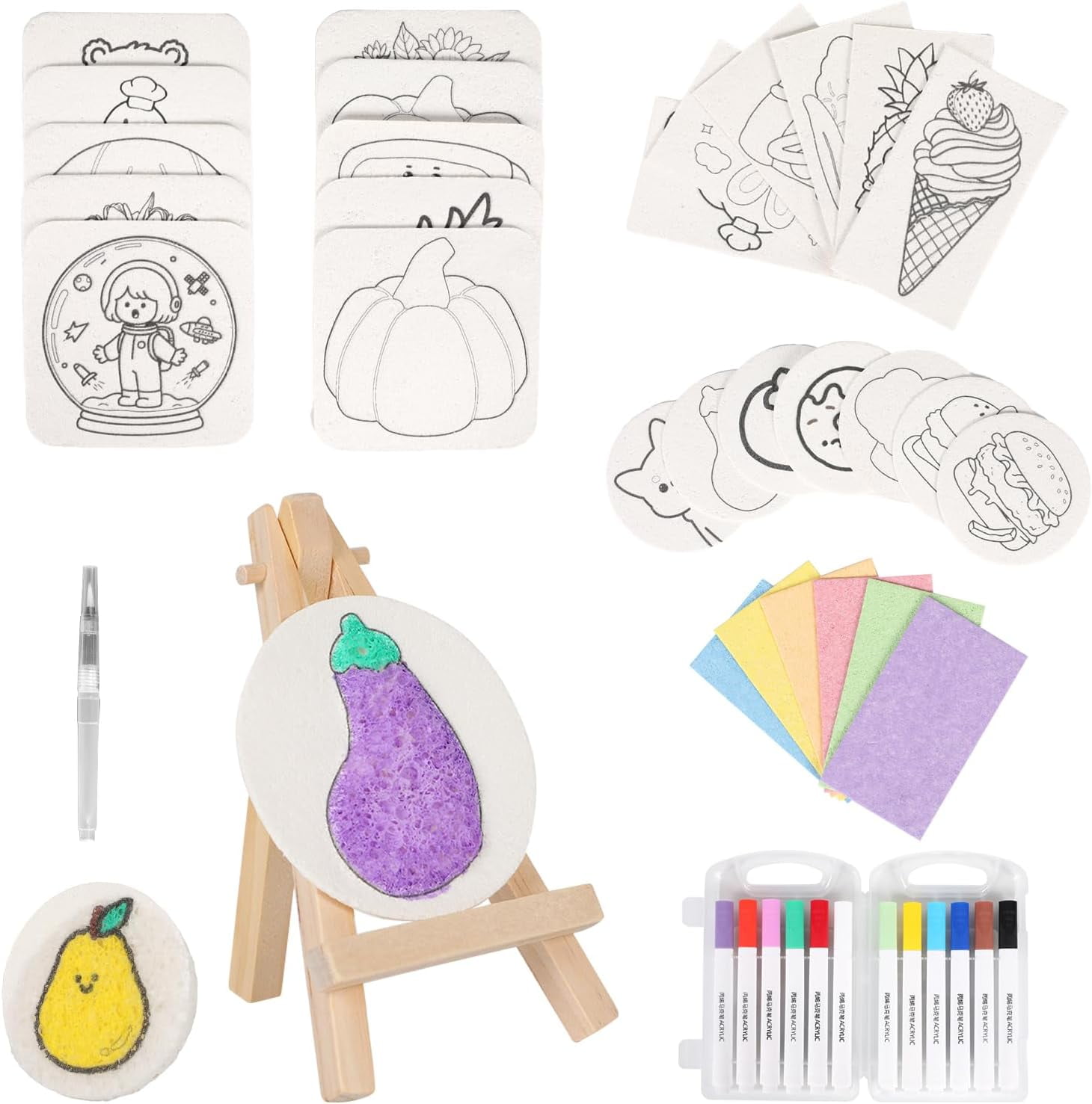 45 count Magic Texture Painting Kit, Including 30 count Texture Papers ...