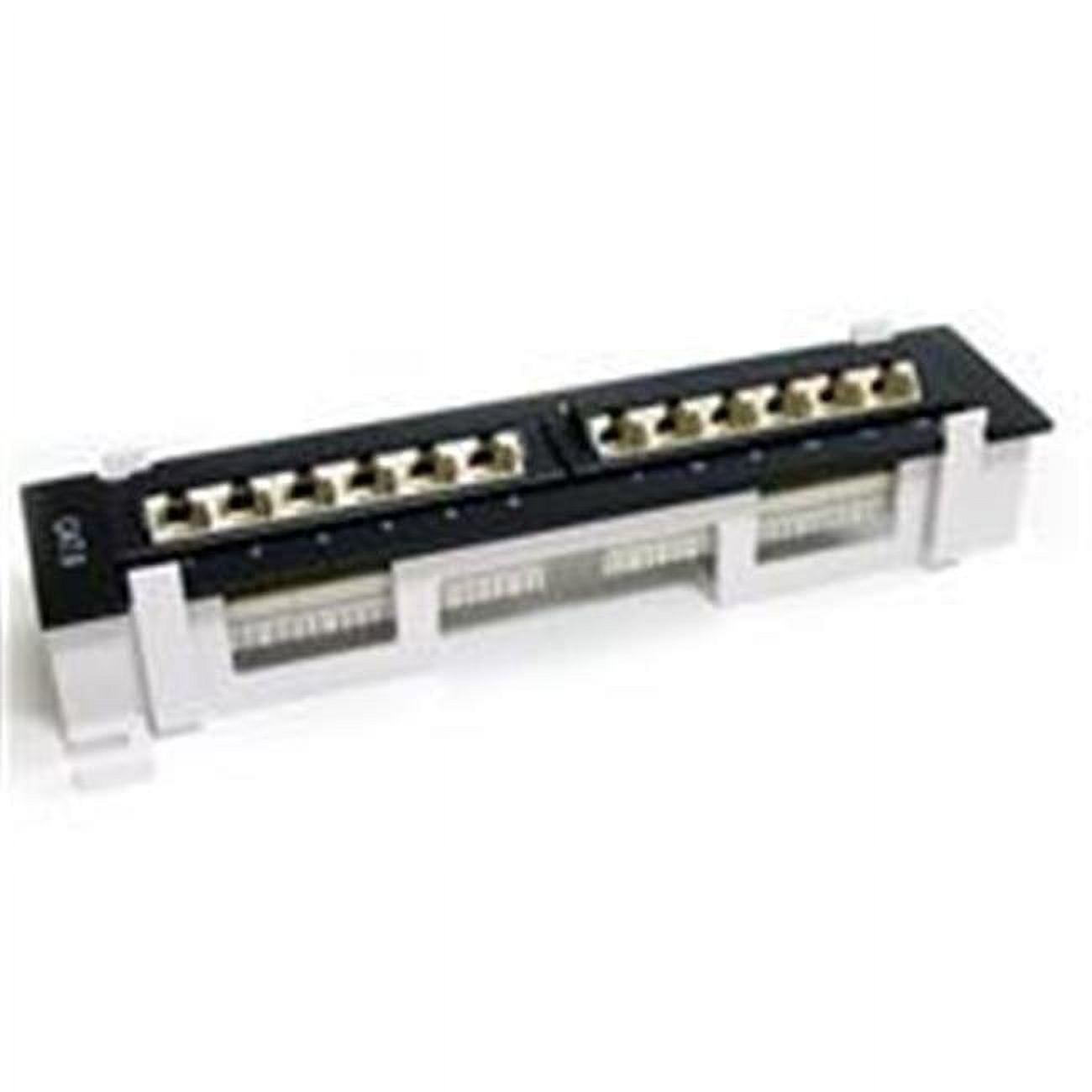 45 deg 12 Port 1U Rackmount Cat 6 110 Patch Panel - Walmart.com