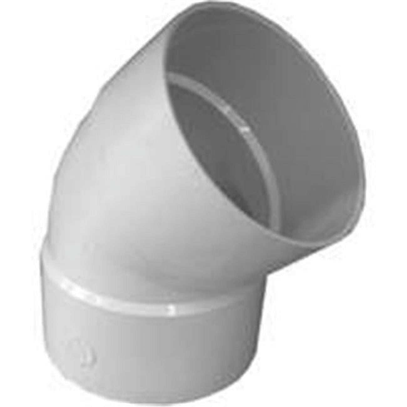 Genova Products 45 Degree PVC Elbow - 6 In, PVC, 45 Degree Elbow ...