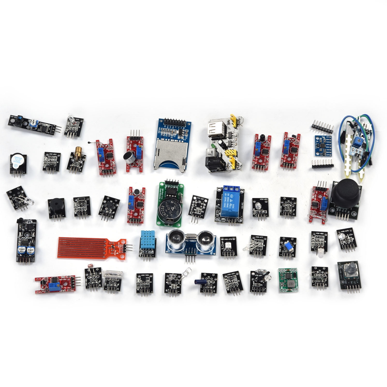 45 in 1 Sensor Modules Kit Assortment Board Set Electronic Accessory ...