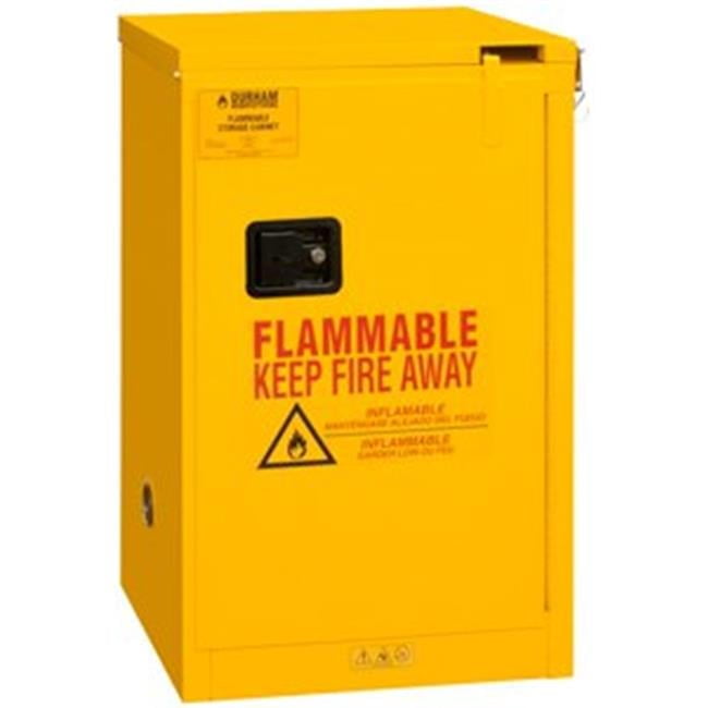 45 in. FM Approved Self Closing Safety Cabinet - Yellow - 16 gal ...