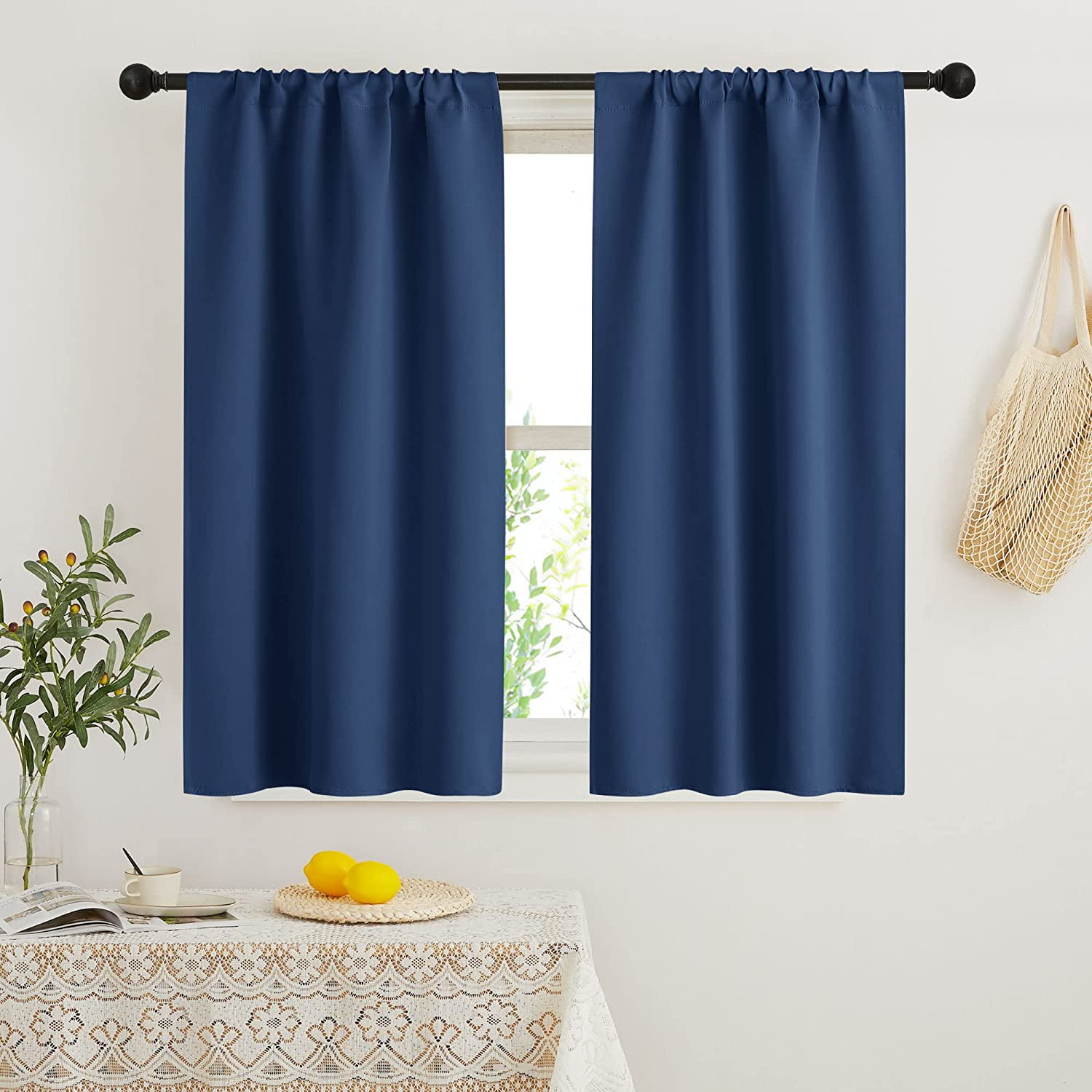 45 inch Length Curtains for Kitchen, Room Darkening Narrow Window ...