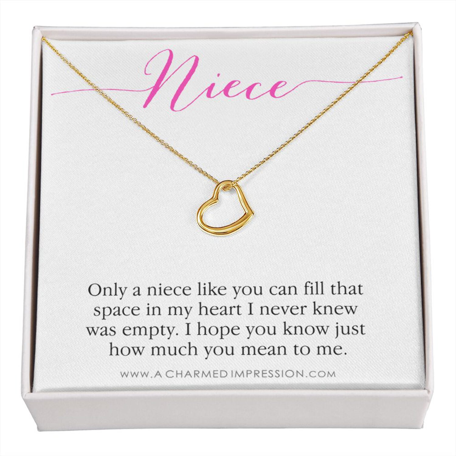 45-niece-large-white-template-delicate-heart-necklace - Walmart.com