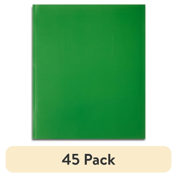 (45 pack) Pen+Gear Letter Size 3-Prong Paper Folder, Green - Walmart.com