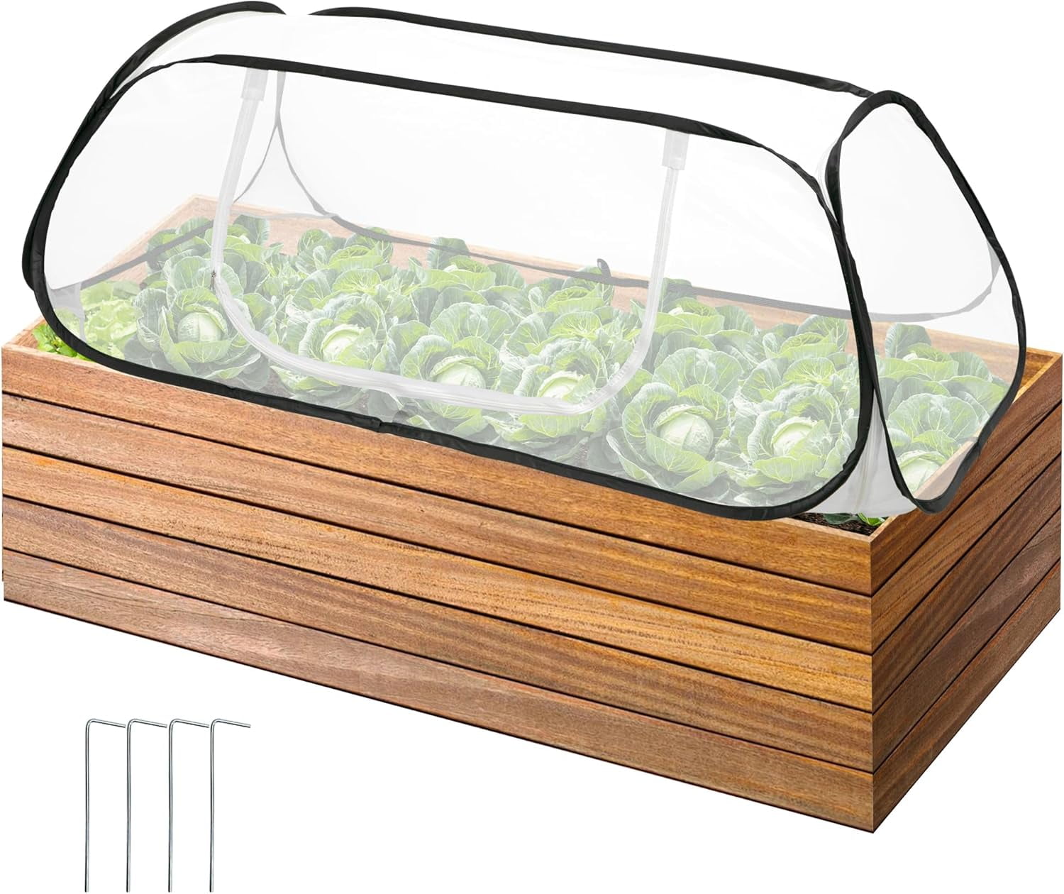45" x 22" x 16" Pop Up Garden Rows Plants Cover, Raised Garden Beds ...