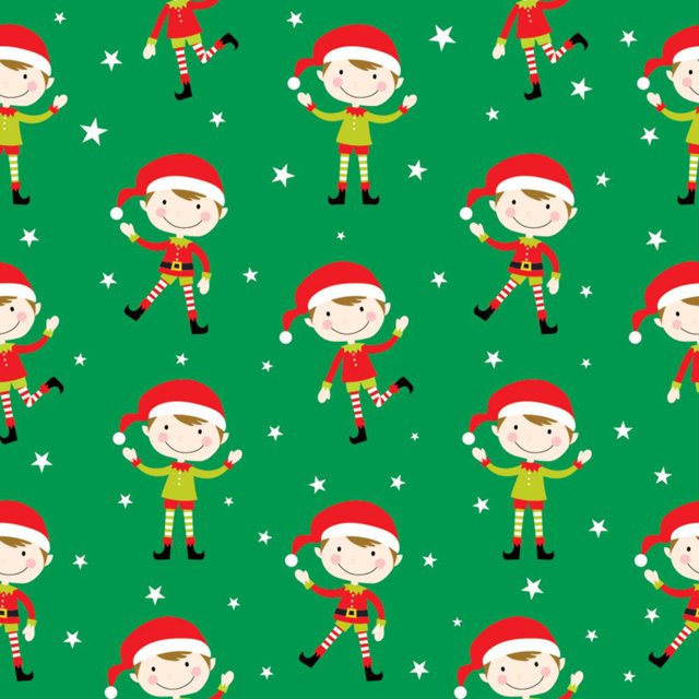 45 x 36 Christmas Happy Elves on Green 100% Cotton Fabric - Walmart.com