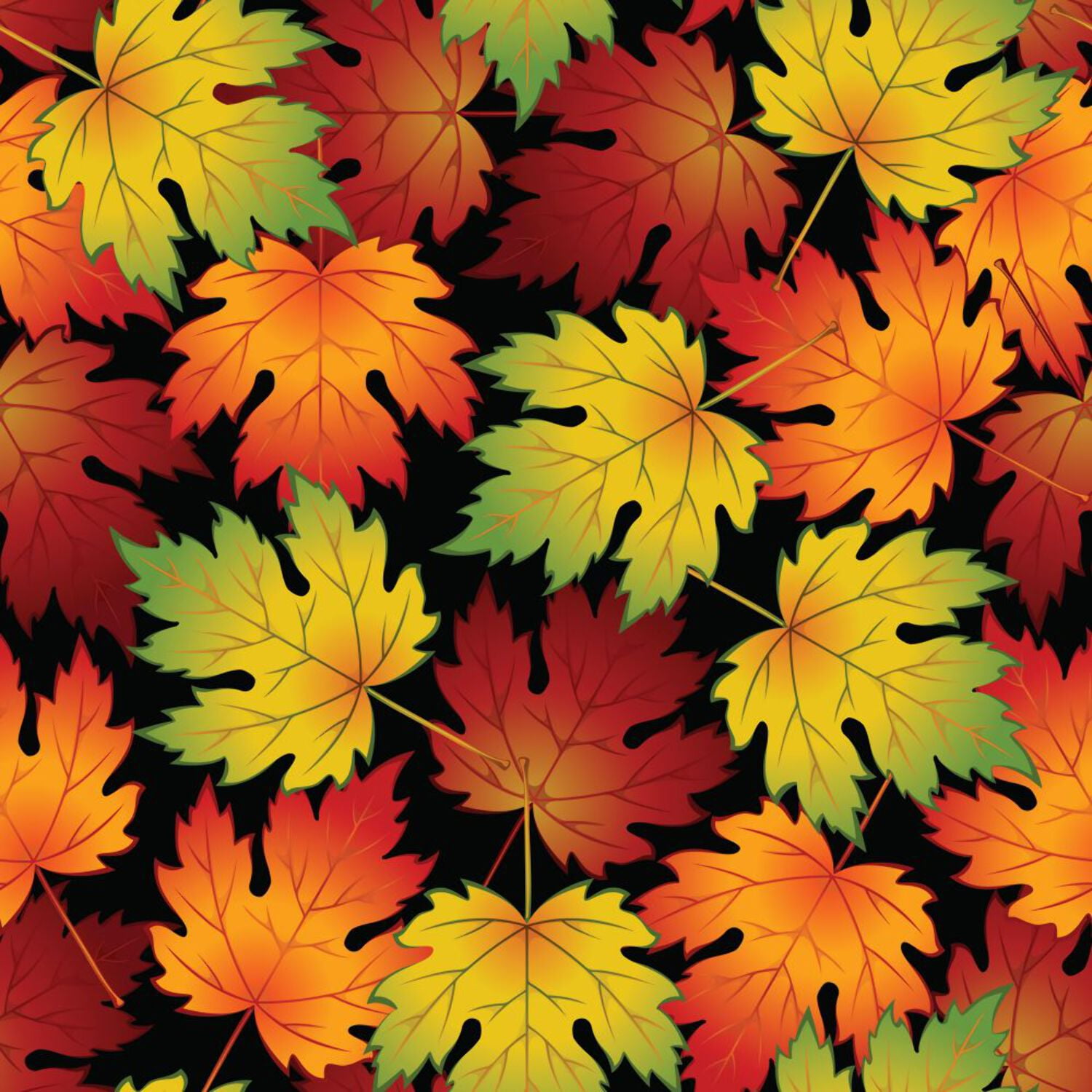 Fall Autumn Thanksgiving 100% Cotton Sewing Fabric, 36x45, Seasonal ...