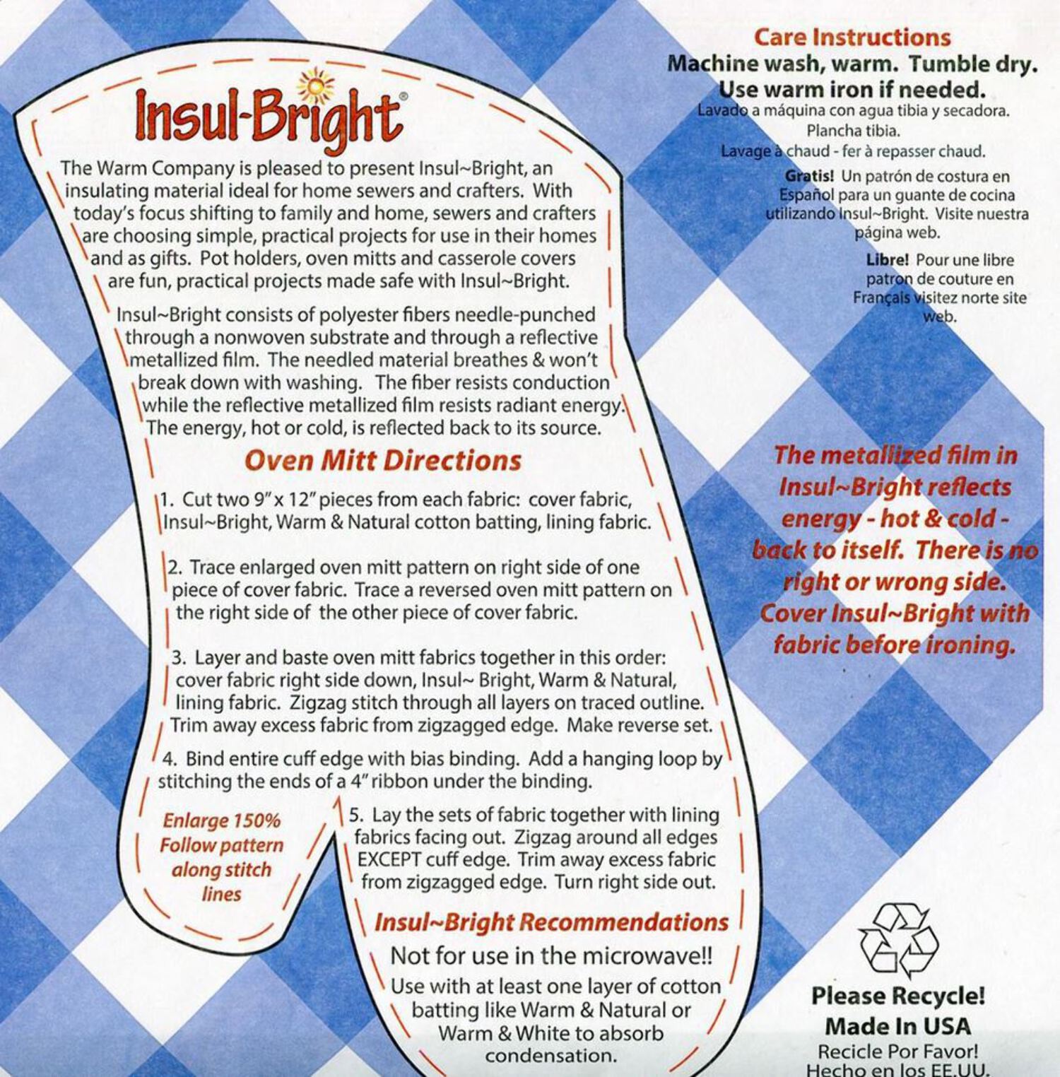 Warm and White Cotton Batting, Craft Size 34" x 45" - Walmart.com