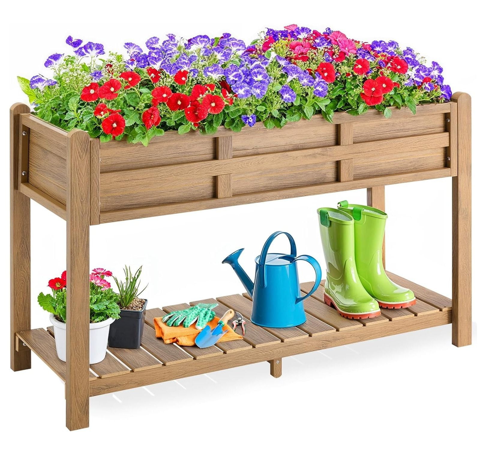 45"x18"x29" Raised Garden Bed, Outdoor Elevated Planter Box with Legs ...
