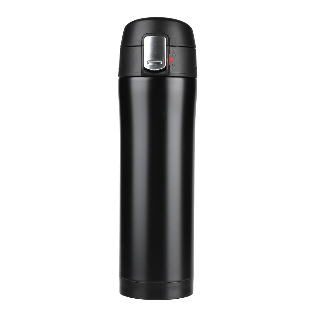 450-500ml Vacuum Flask Bottle High Heat-insulating Property Stainless Steel Thermal Cup - Black ...