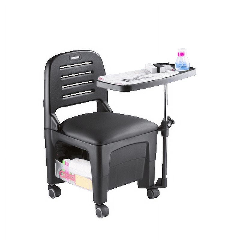 Dompel Bari Manicure Stool - Rolling Salon Chair for Nail Technicians ...