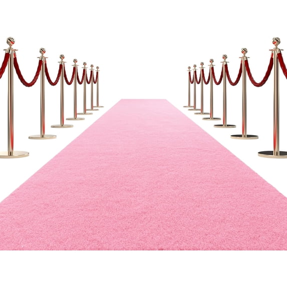 450 GSM Extra Thick 3x10 ft Pink Carpet Runner for Partys & Events ...