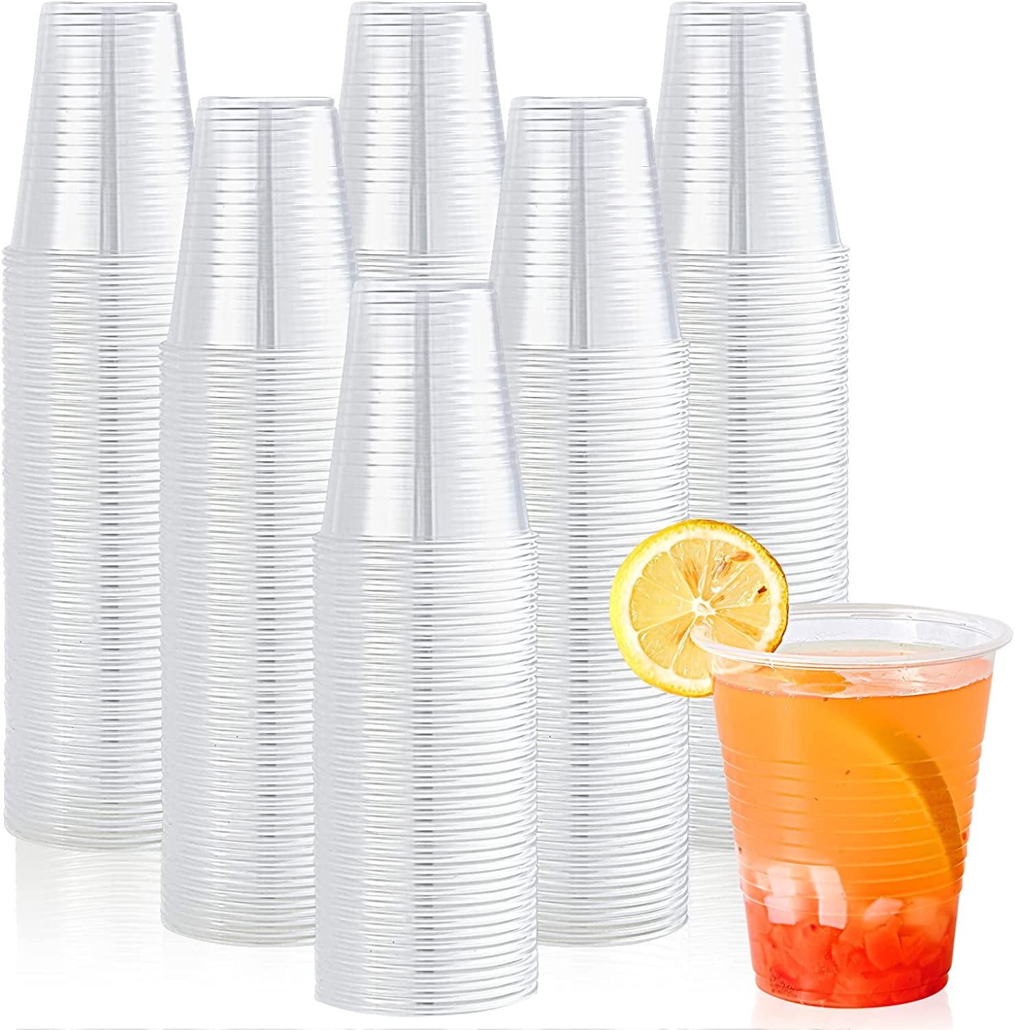 450 Pack 12 oz Clear Plastic Cups, Cold Disposable Plastic Drinking ...