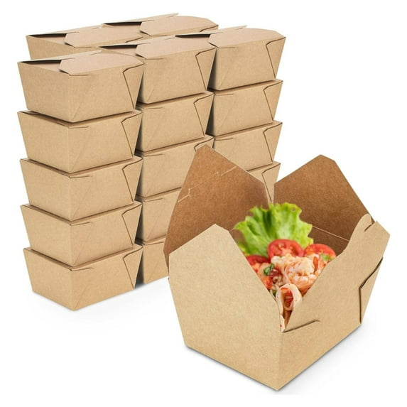 450 Pack 30 oz Disposable Take Out Containers Microwaveable Paper To Go ...