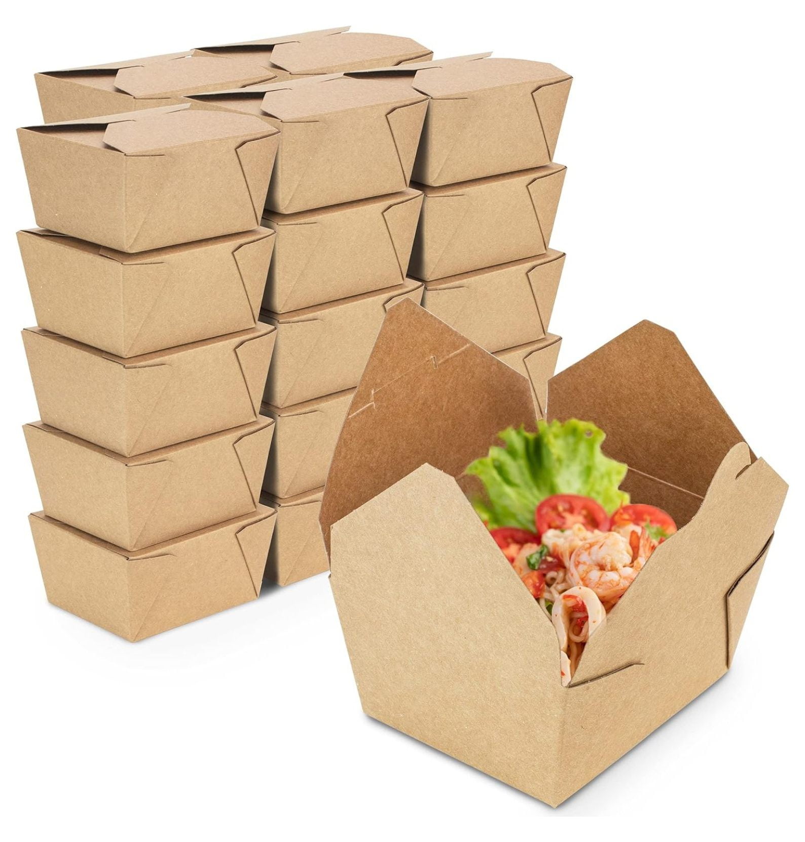 450 Pack 30 oz Disposable Take Out Containers Microwaveable Paper To Go ...