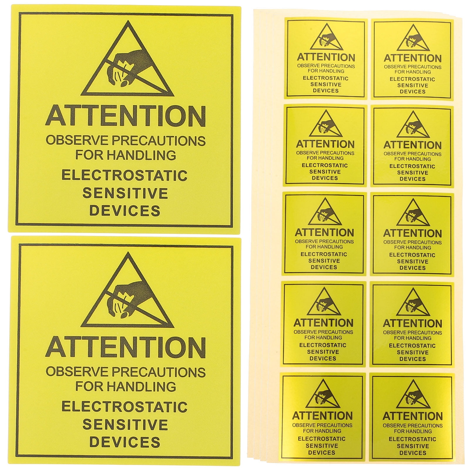 450pcs Static Warning Stickers Electrostatic Cautious Sign Static ...