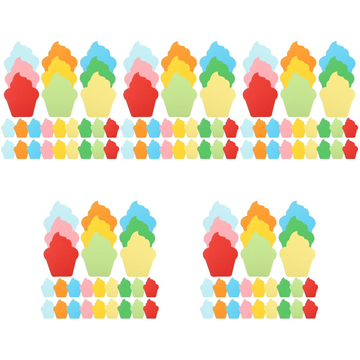 450 Pcs Colored Paper Cutouts Cake Shape Paper Cutouts Kids DIY Paper ...