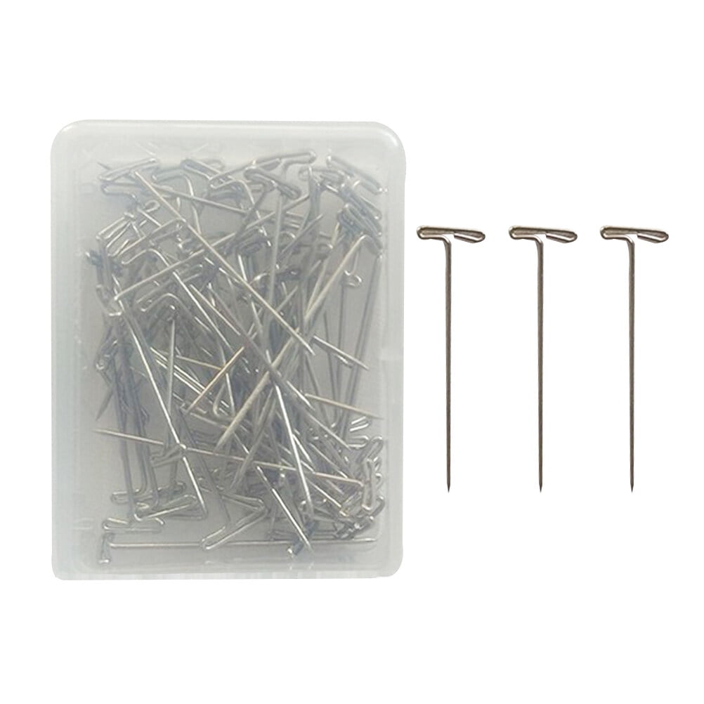 450 Pcs Wig Model T-Pin Wig Fixing Pins Wig Styling Tools C Curved ...