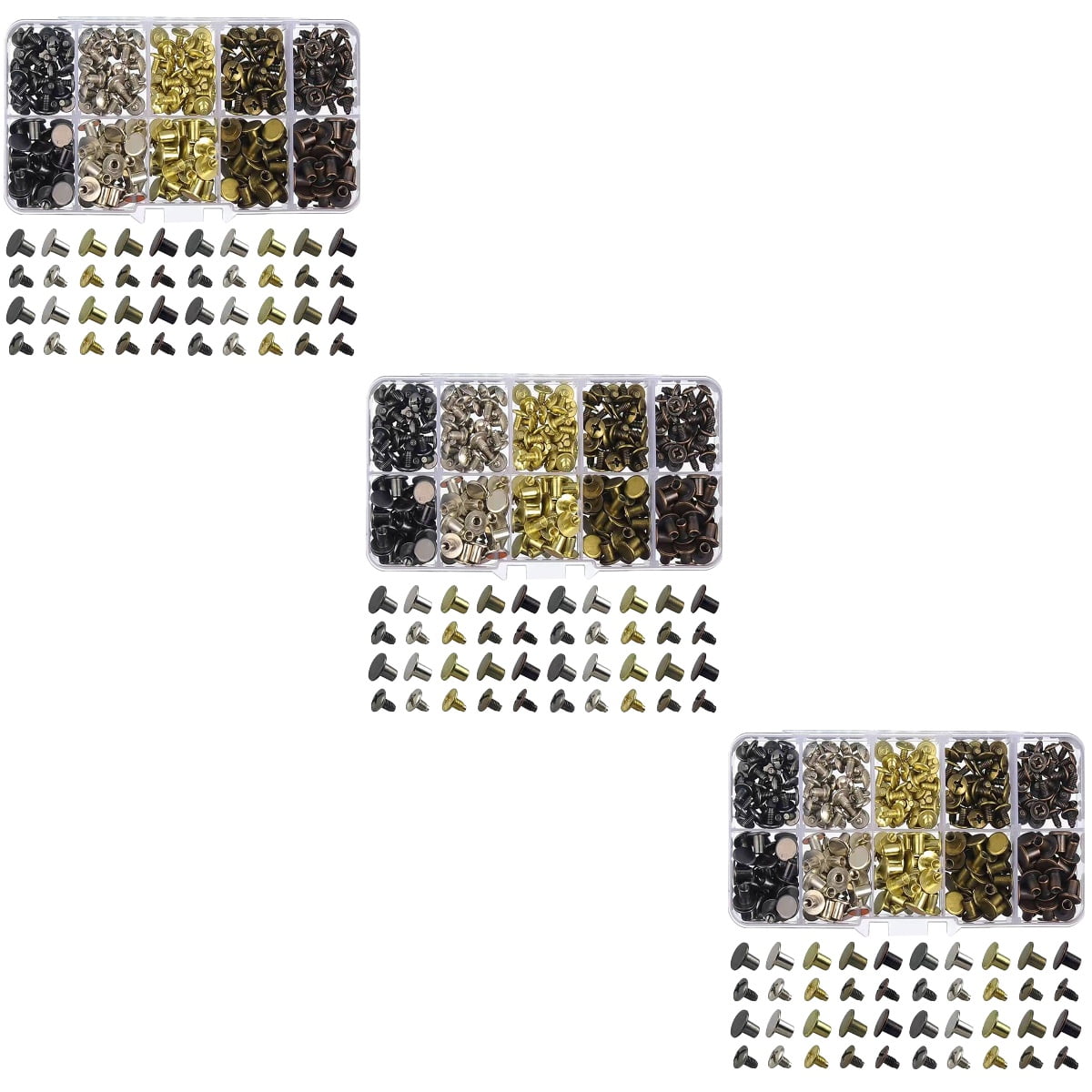 450 Sets Screw Post Studs Rivets Binding Screws Nail Rivet Button for ...