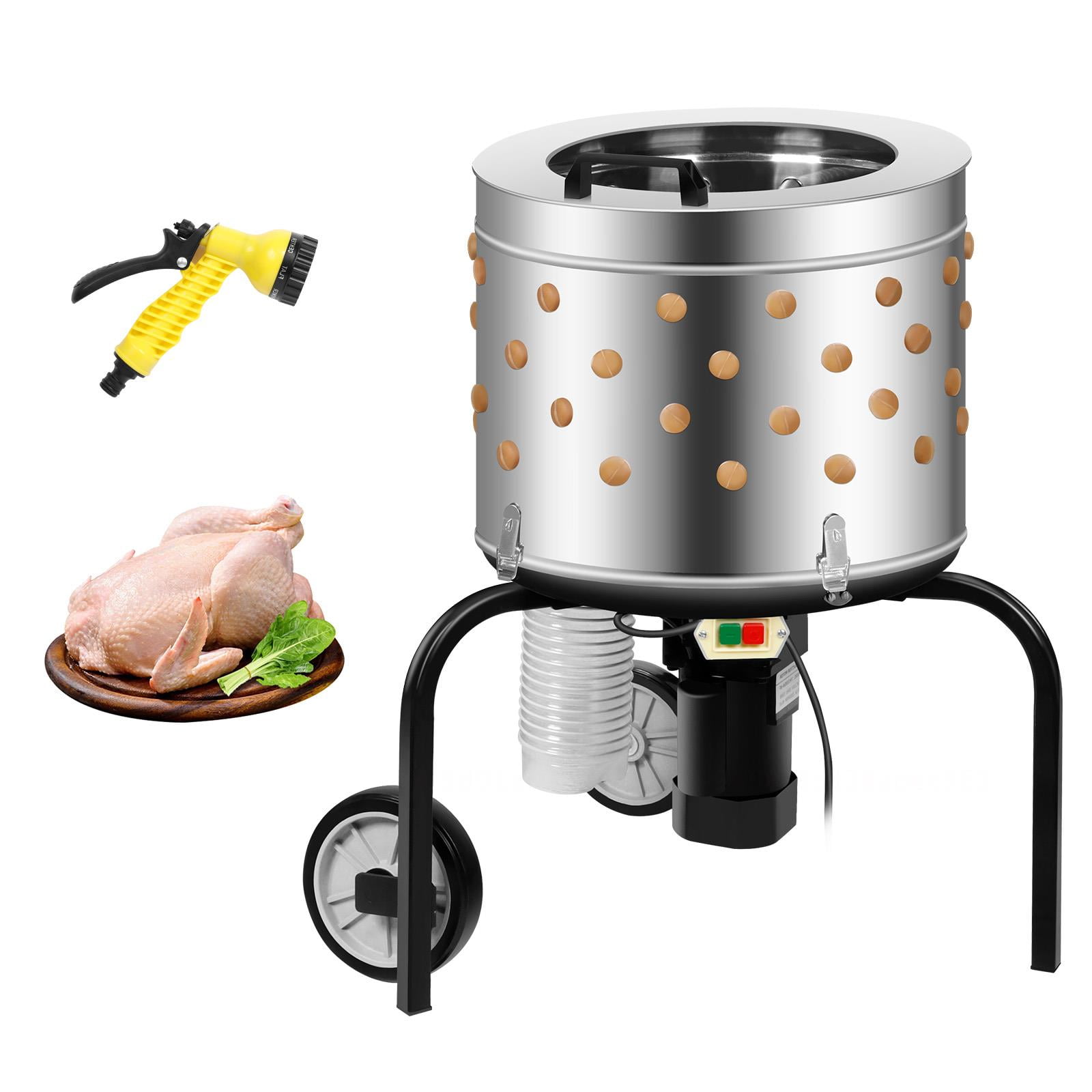 450 W Motor Poultry Plucker, Chicken Defeathering Machine with 108 Soft ...
