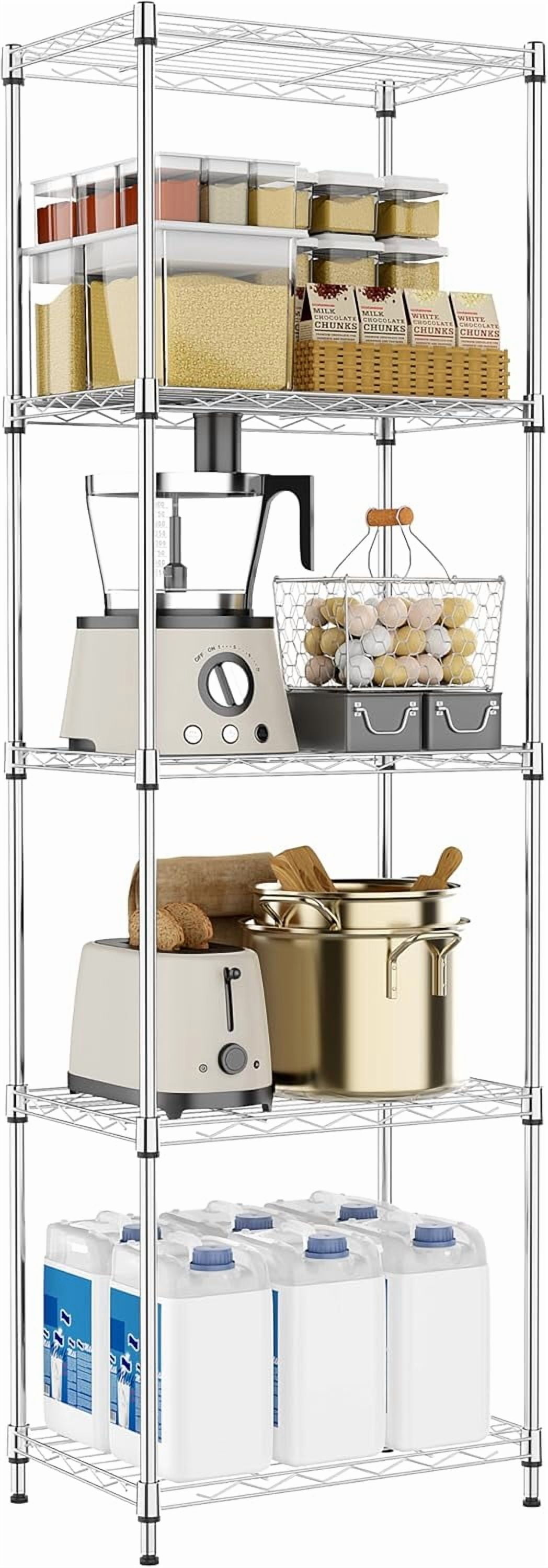450 lbs Wire Storage Shelving 3-Tier Utility Shelving Unit Steel ...