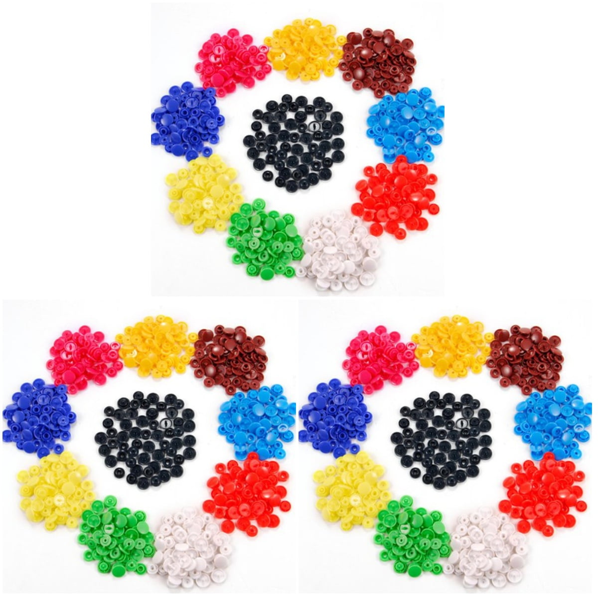 450 pcs KAM T5 Snaps Resin Plastic Poppers Buttons Snap Studs (Random ...