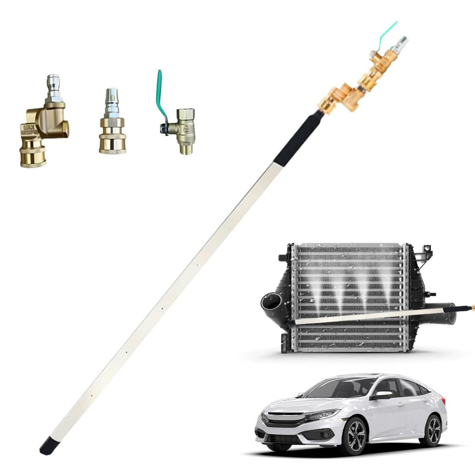 4500 PSI Portable Radiator Cleaning Tool - High-Pressure Flush Wand ...