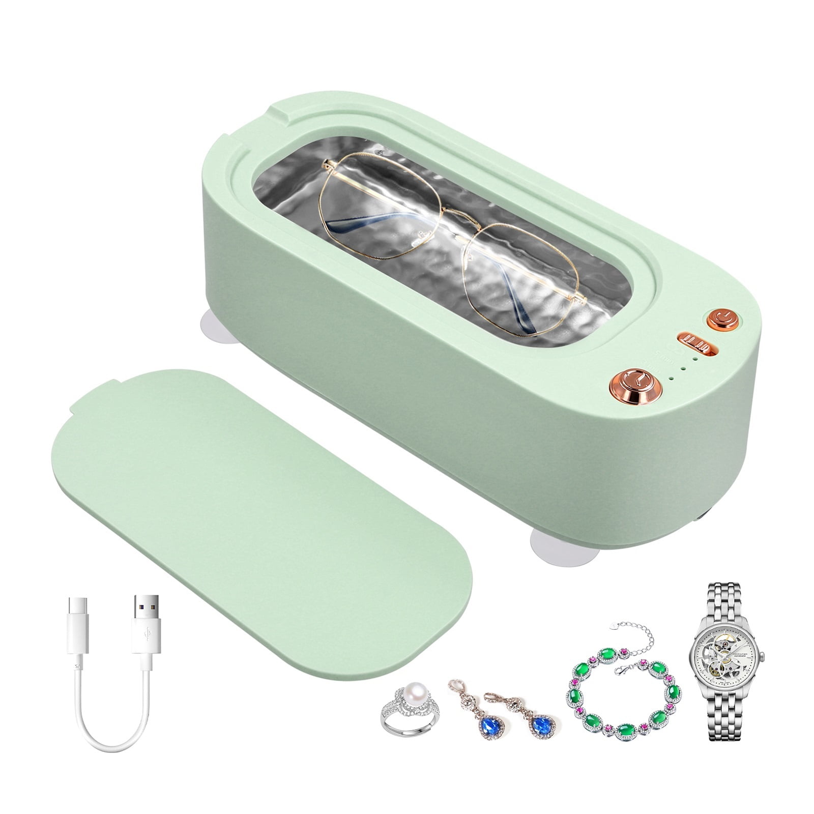 45000Hz Ultrasonic Cleaning Device Cleaner Device Glasses with 3 Time ...