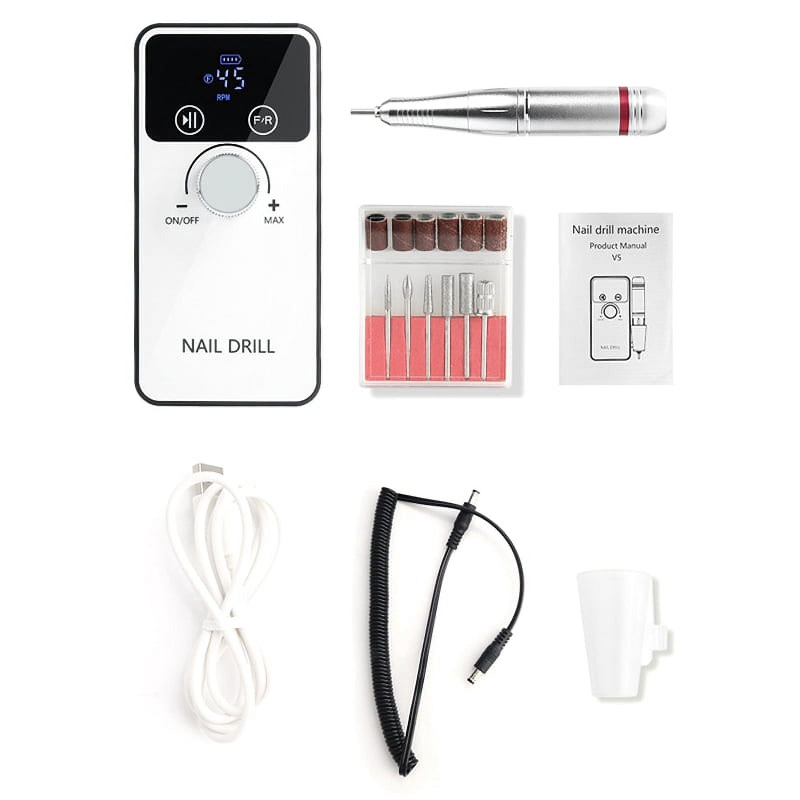 45000RPM Electric Nail Drill Machine Rechargeable Nail File Nails ...
