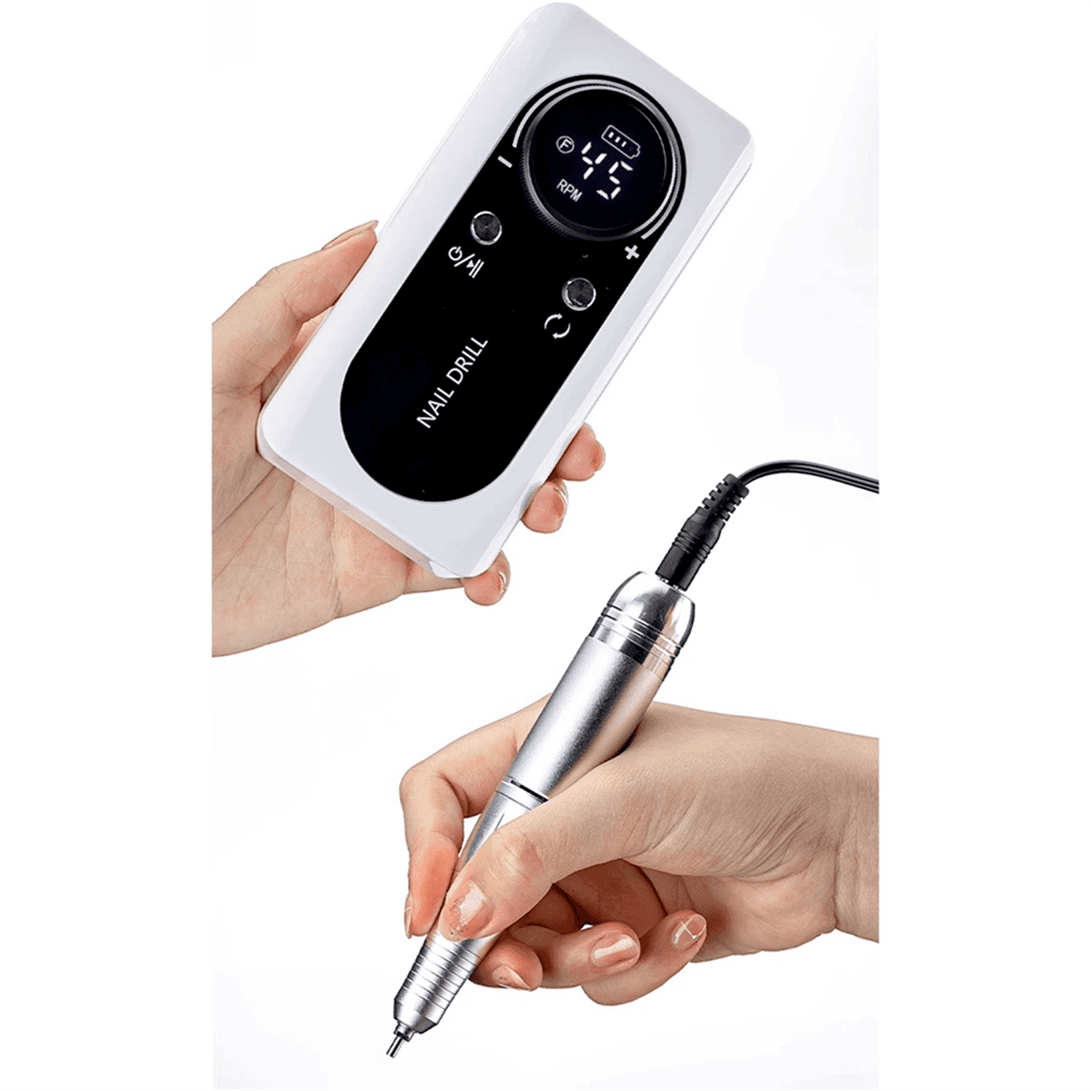 45000RPM Electric Portable Nail Drill Machine Rechargeable Low Noise ...