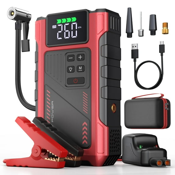 4500A Car Jump Starter with Air Compressor, Portable Battery Charger ...