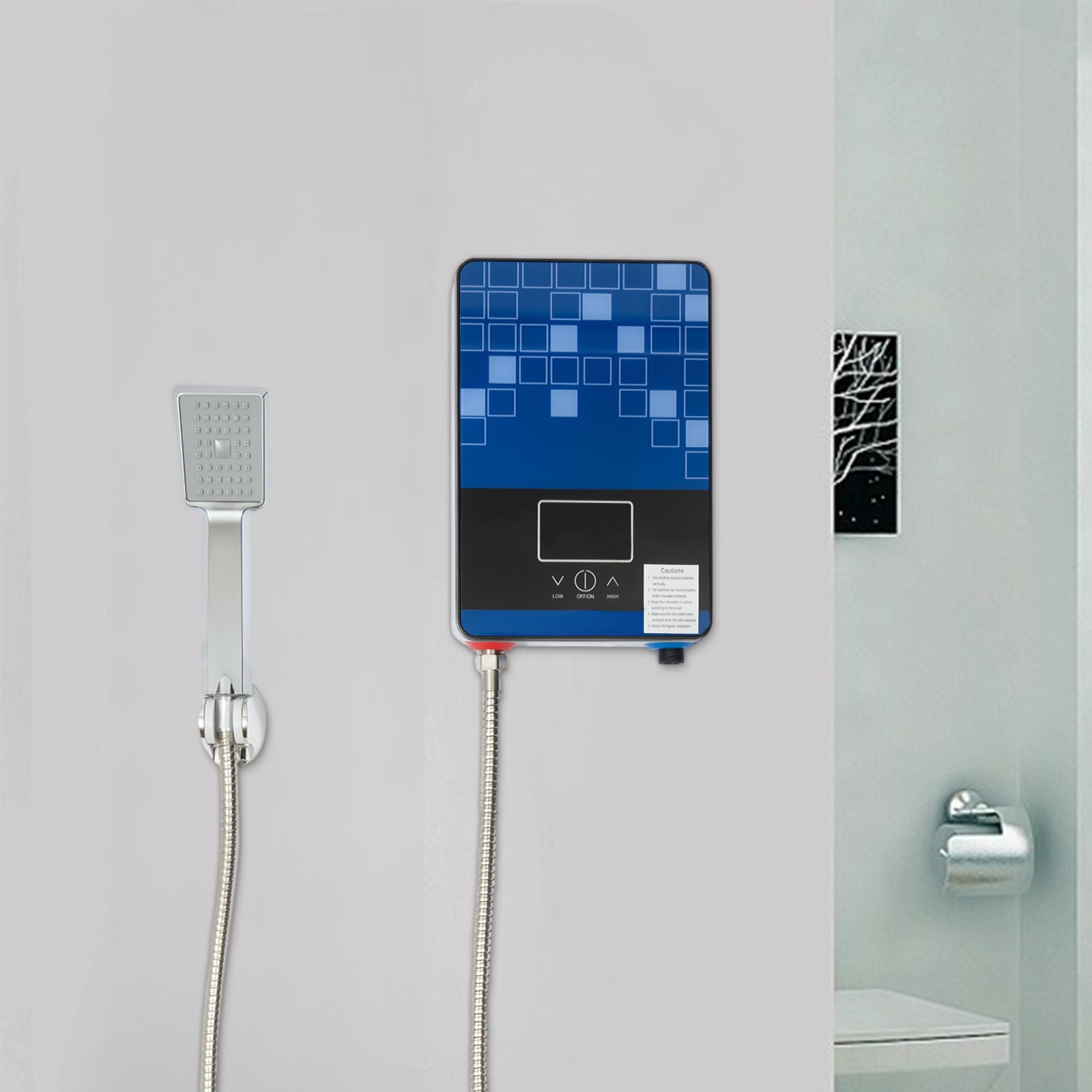 4500W Electric Instant Hot Water Heater Tankless Boiler On Demand Bath ...