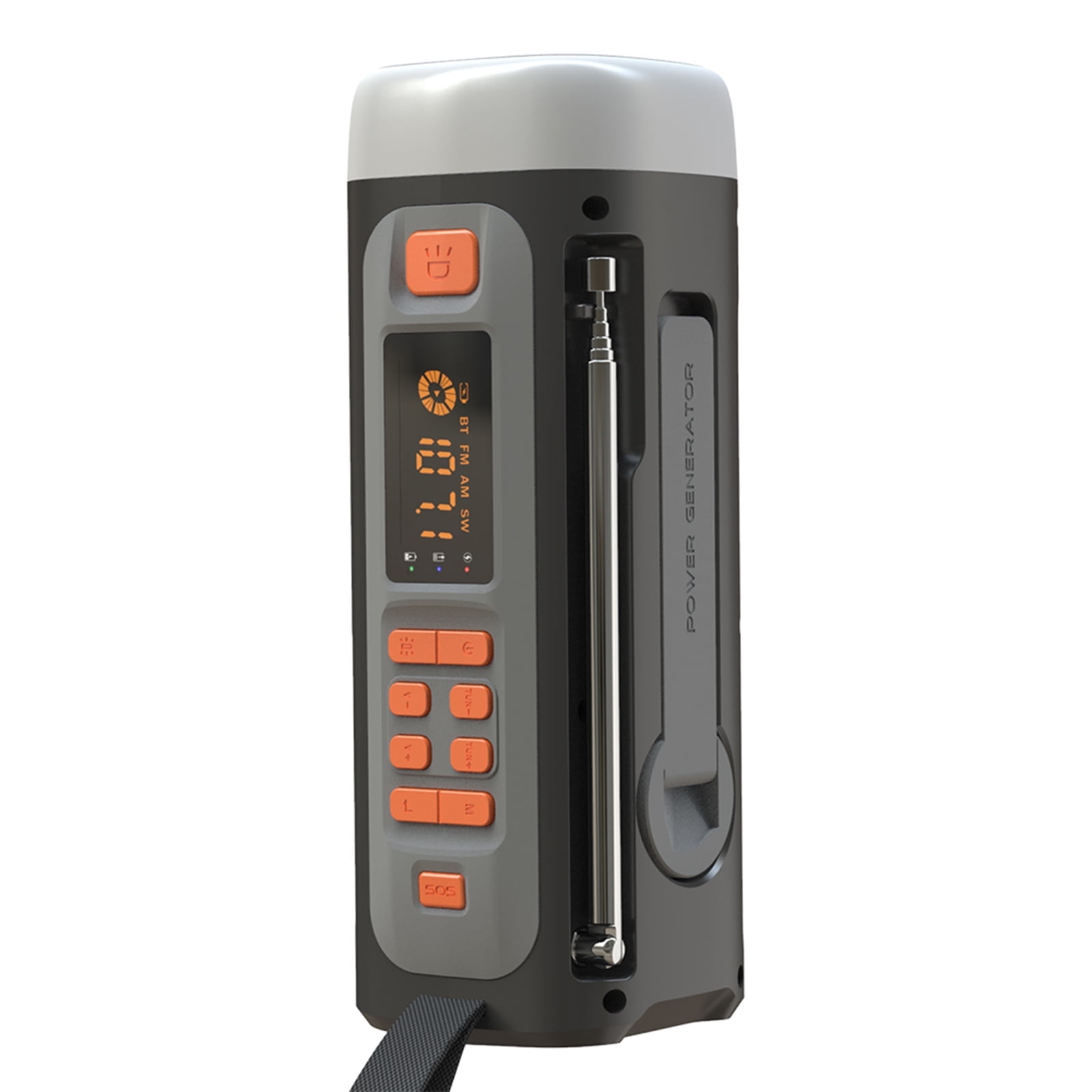 4500mAh Emergency AM/FM/SW Radio USB C/Solar/Hand Crank Charging with ...