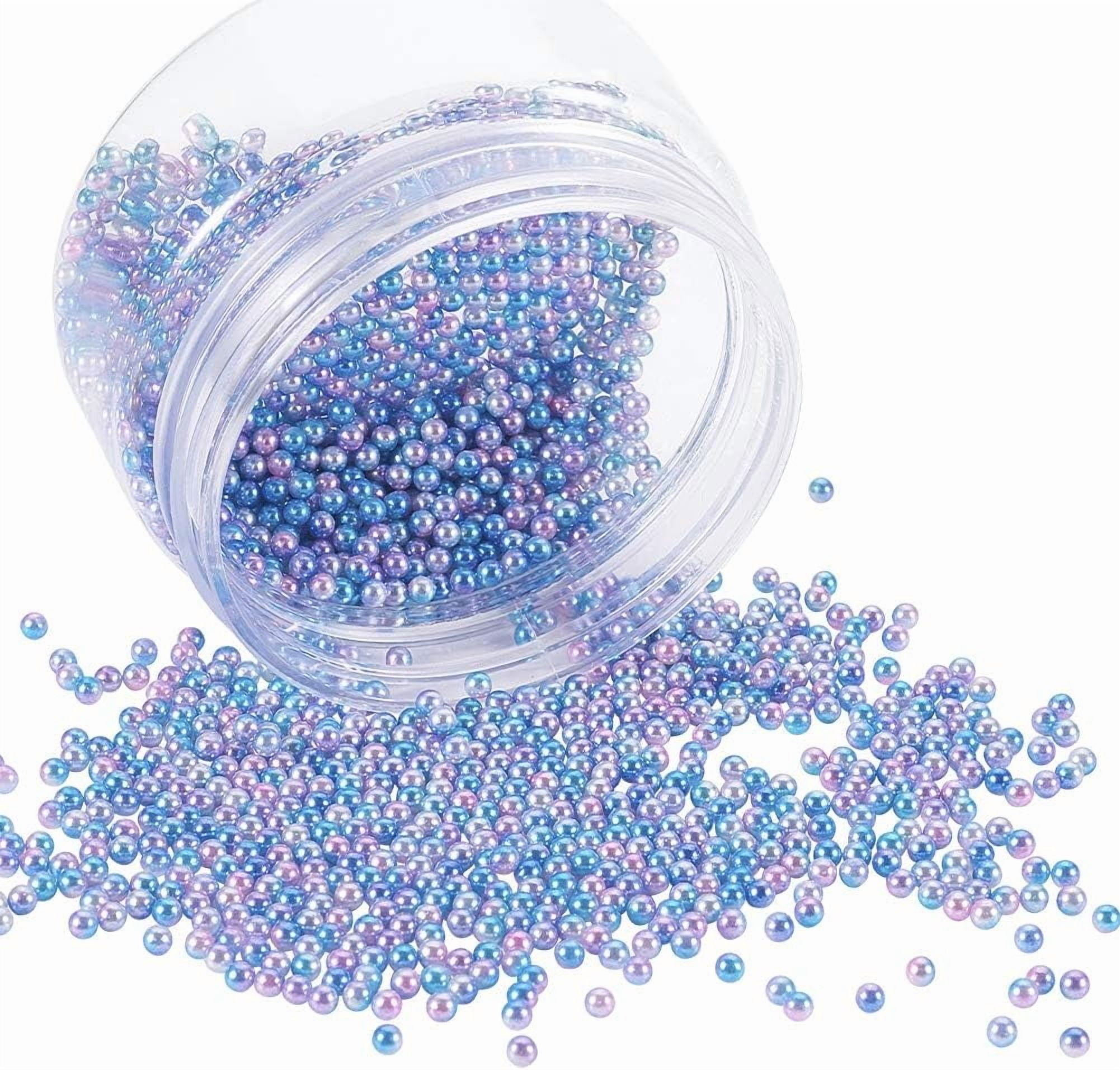 4500pcs 3mm Pearls Purplish Blue Loose Acrylic Pearl Beads No Hole ...