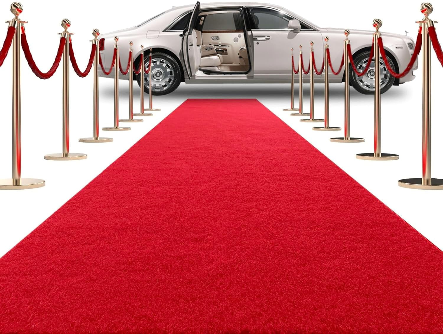 450GSM Extra Thick Red Carpet Runner for Party 3x10ft - Non Slip Rubber ...