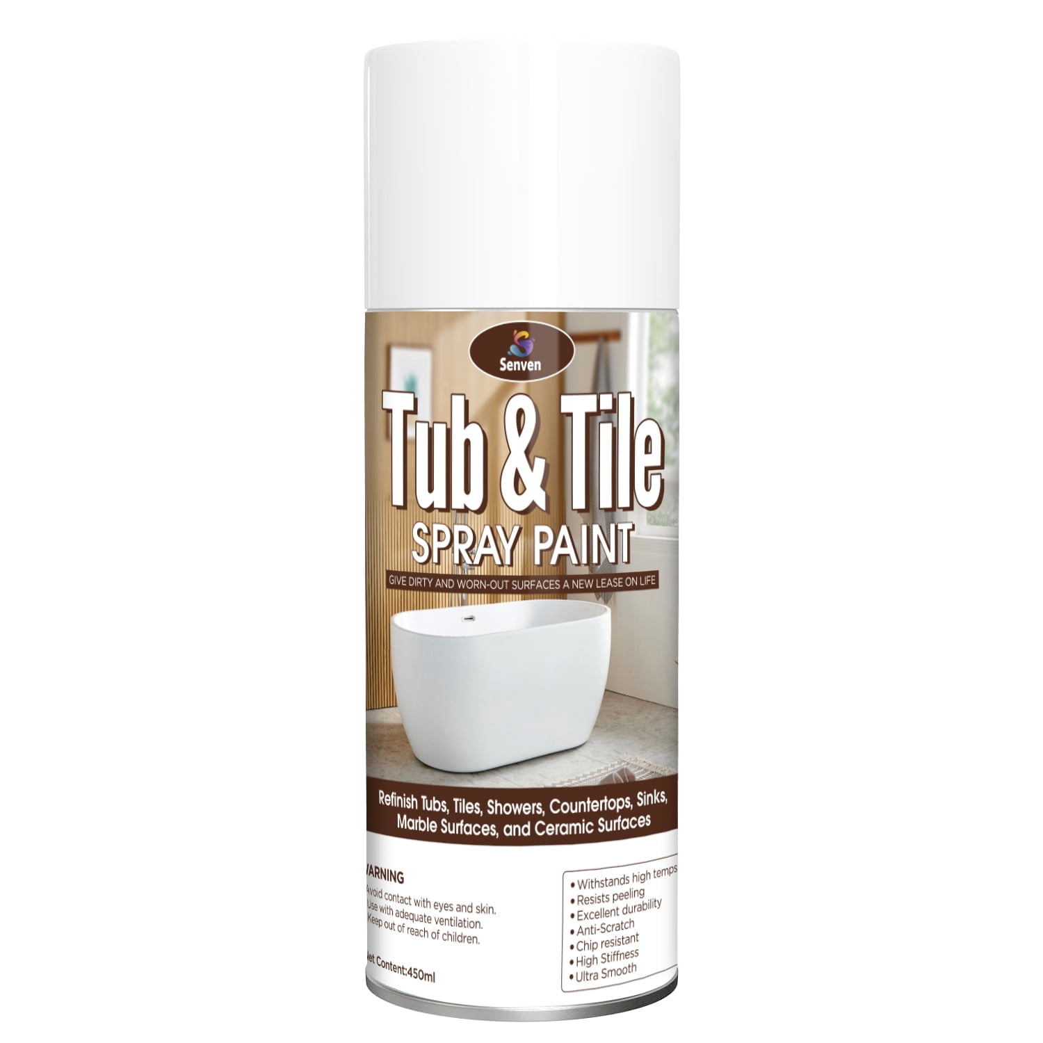 450ML Tub and Tile Spray Paint White Gloss Aerosol Spray Tile Paint ...