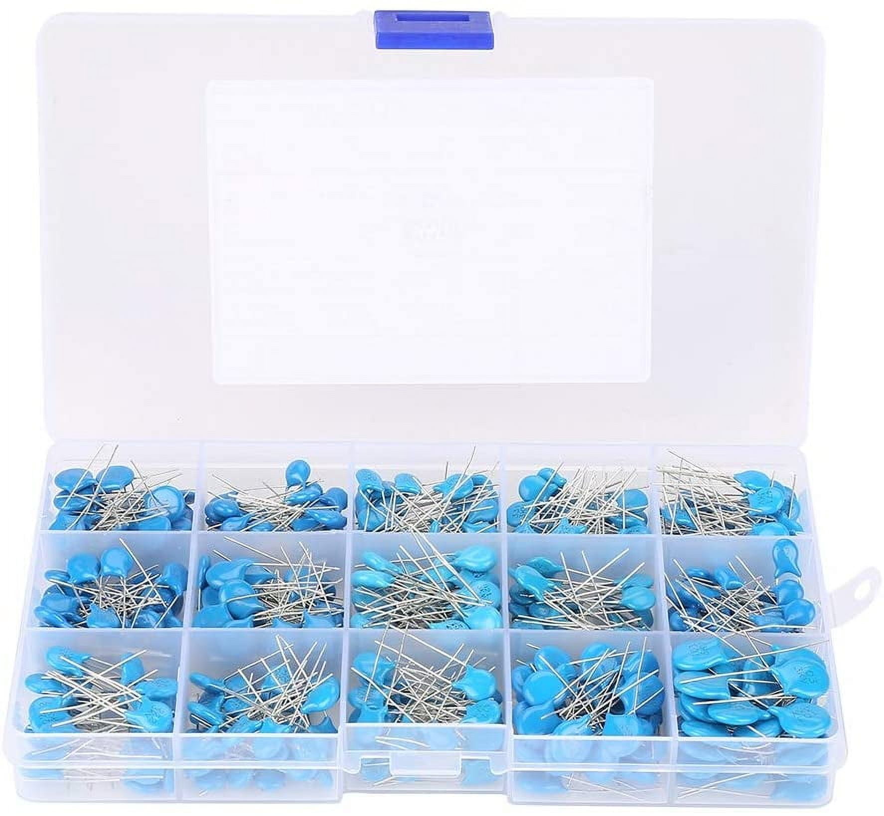 450Pcs 15 Value 3Kv 100Pf-10000Pf Capacitor Kit Ceramic Capacitor Dip ...