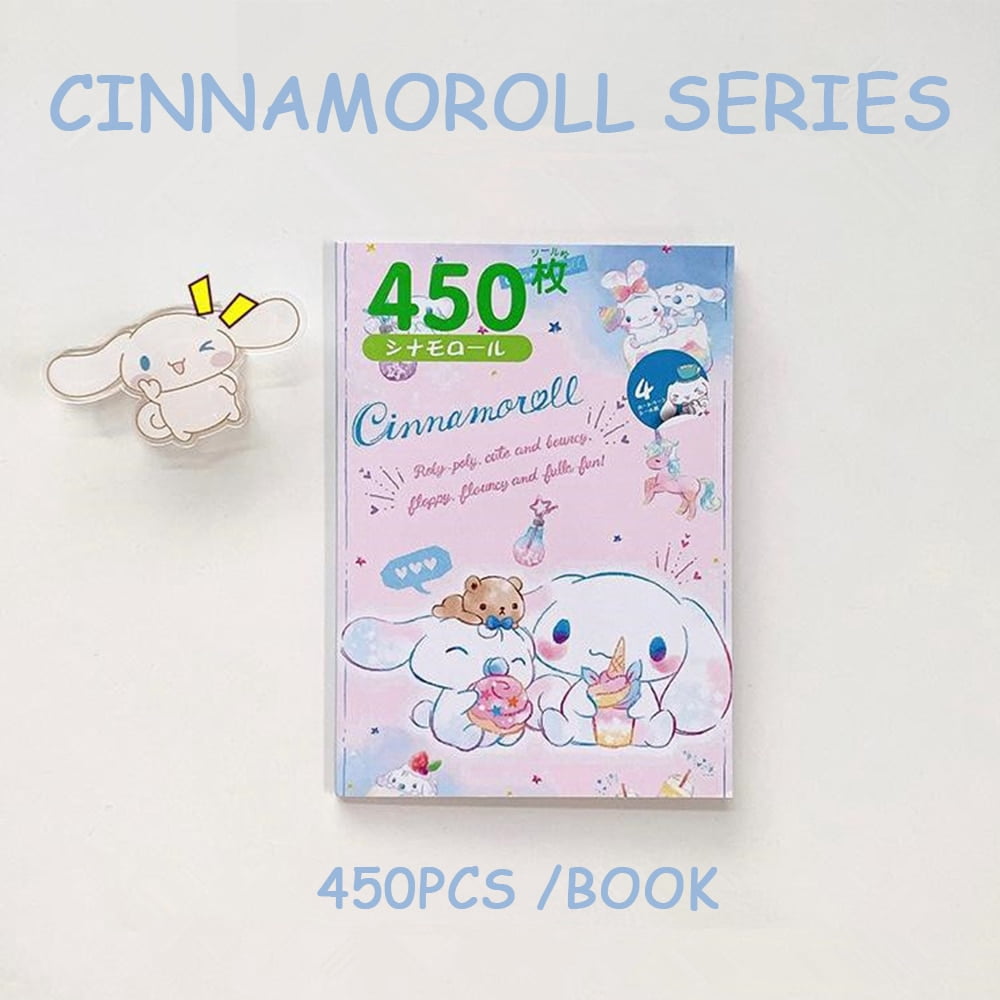 450Pcs Sanrio Kuromi Hello Kitty Sticker Book Melody Goo Card Cartoon ...