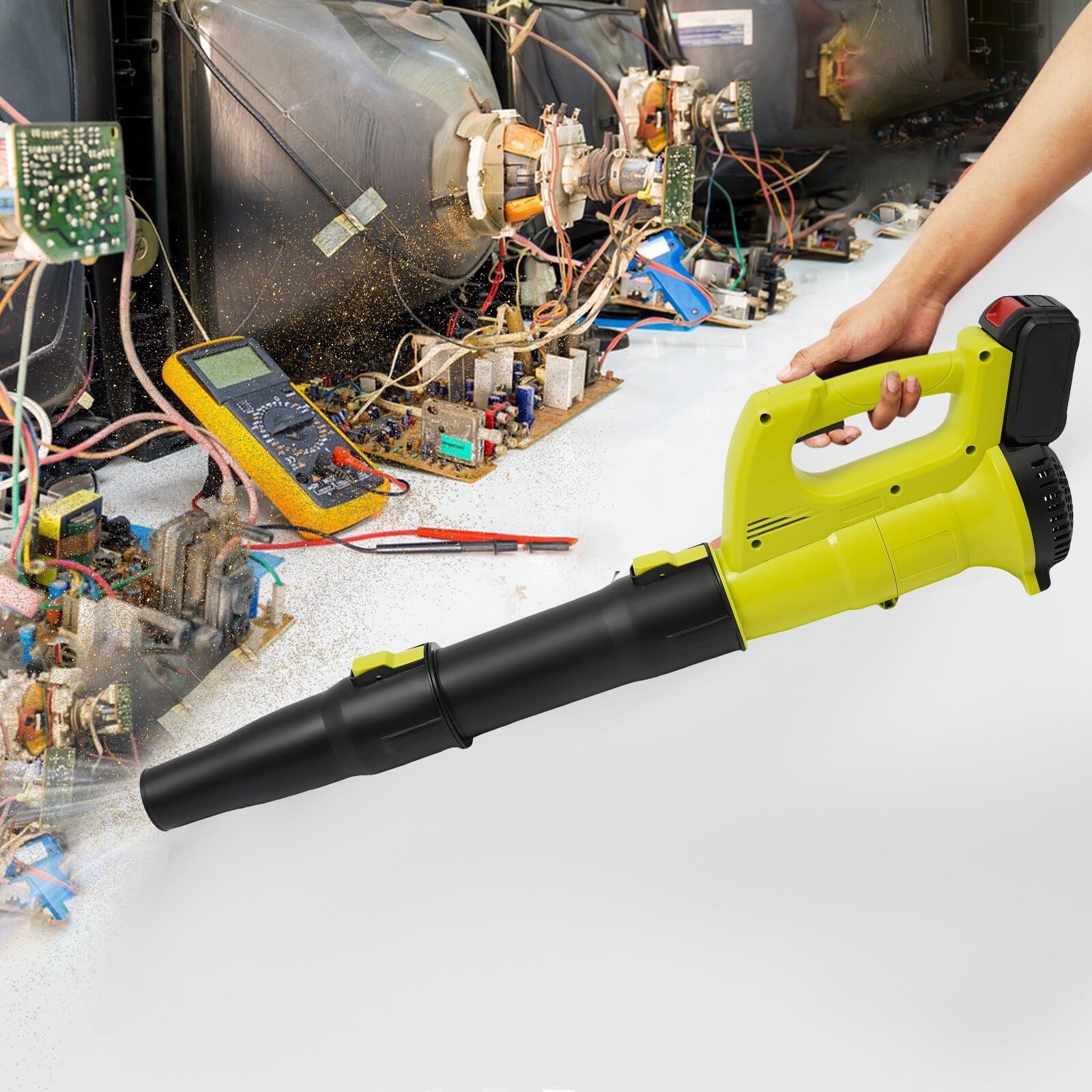 450W 18-21V Cordless Lithium Battery Leaf Blower – One-Handed Operation ...