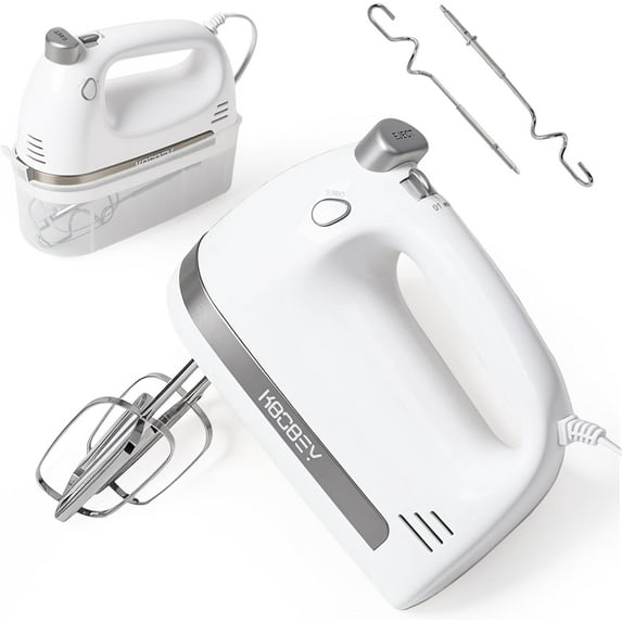 450W Electric Hand Mixer, 5-Speed Handheld Mixer with Storage Case ...