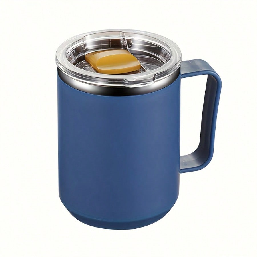 450ml/15.22oz Insulated Coffee Mug With Handle And Lid, Shatterproof ...