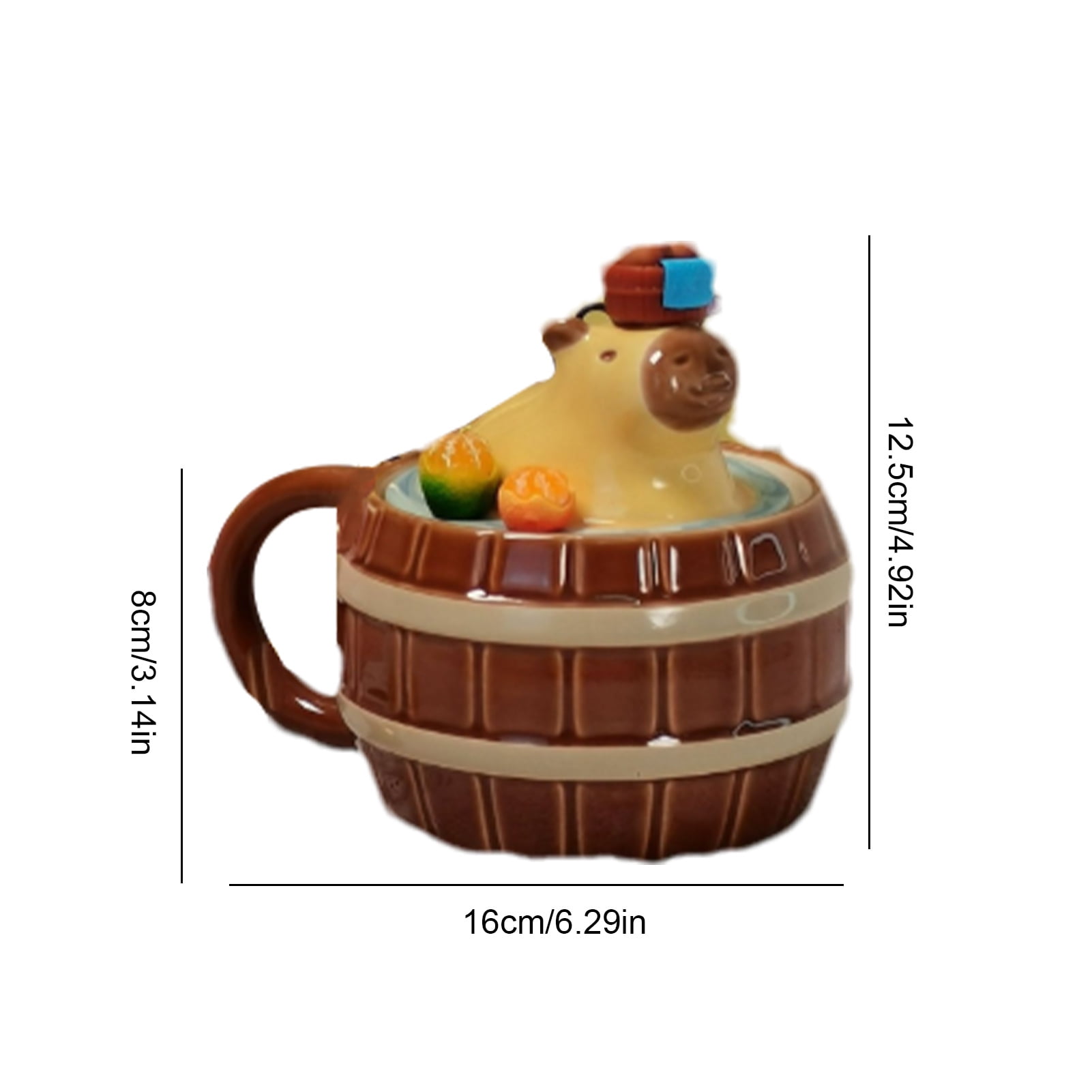 450ml Capybara Mug Cartoon Capybara Aesthetic Mug Cute Animal Cup ...