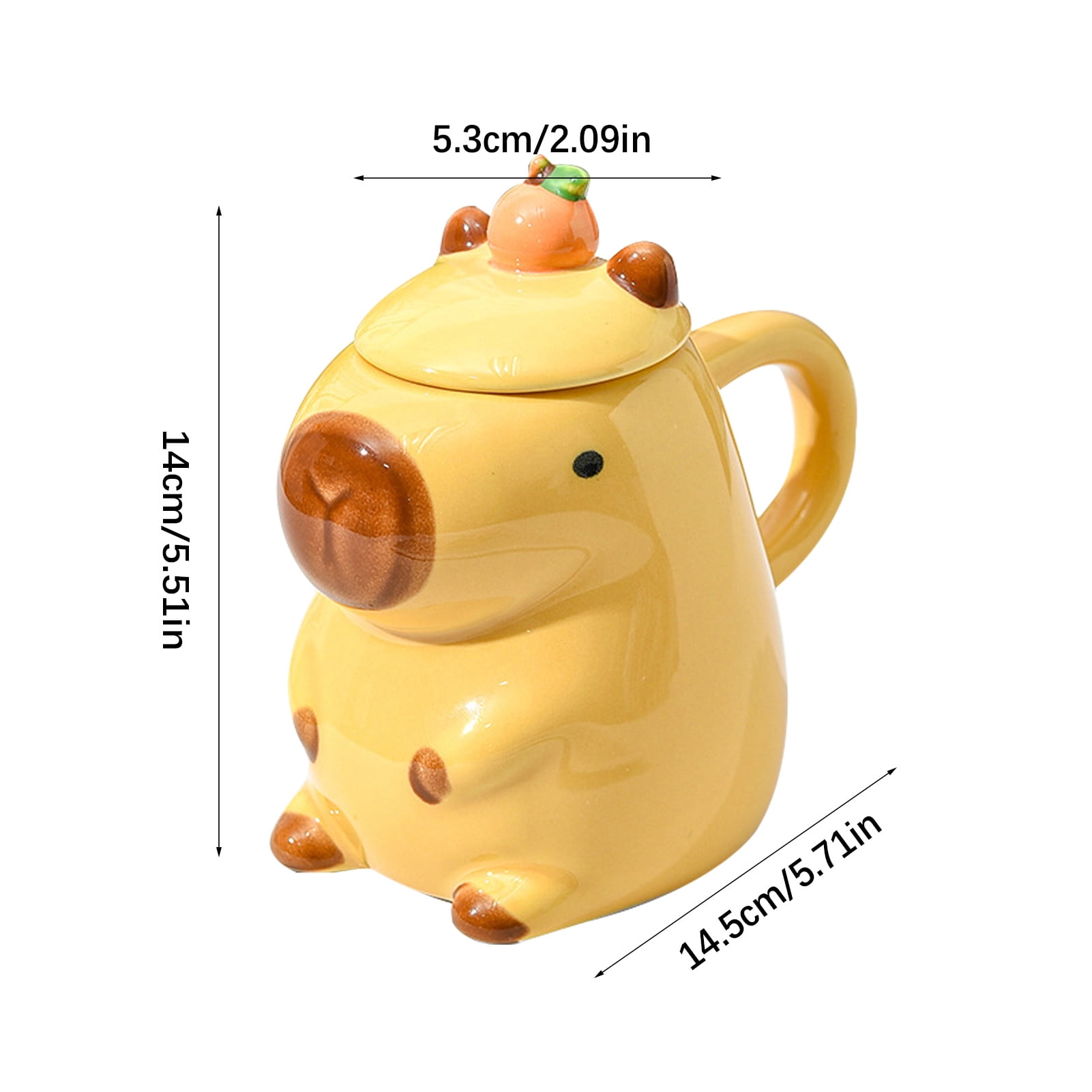 450ml Capybara Mug Cartoon Capybara Aesthetic Mug Cute Animal Cup ...