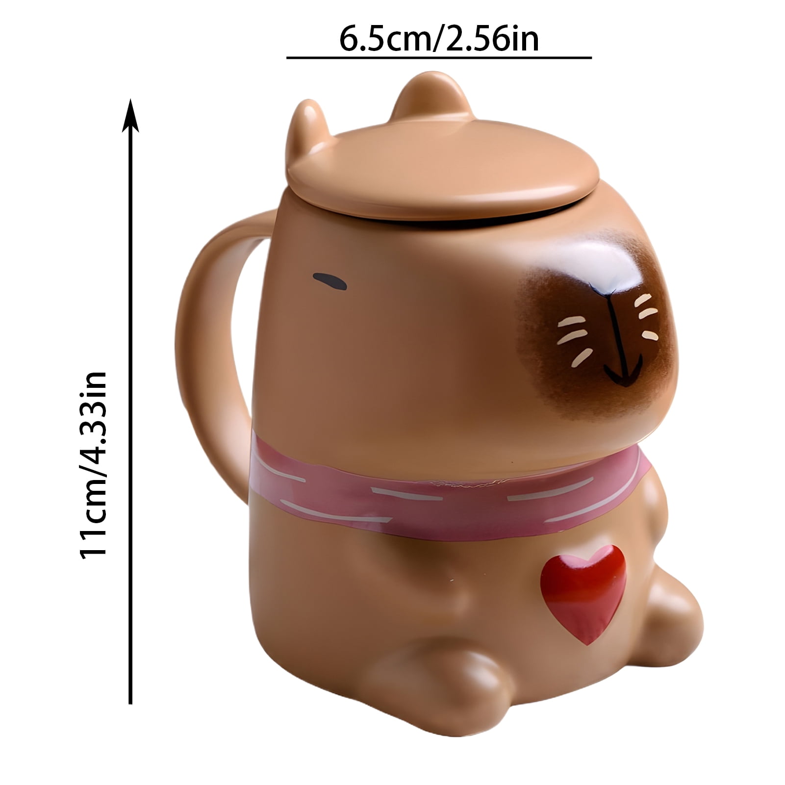 450ml Capybara Mug Cartoon Capybara Aesthetic Mug Cute Animal Cup ...