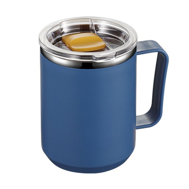 450ml Coffee Cup Insulated Vacuum Stainless Steel Mug with Handle and Lid - Walmart.com