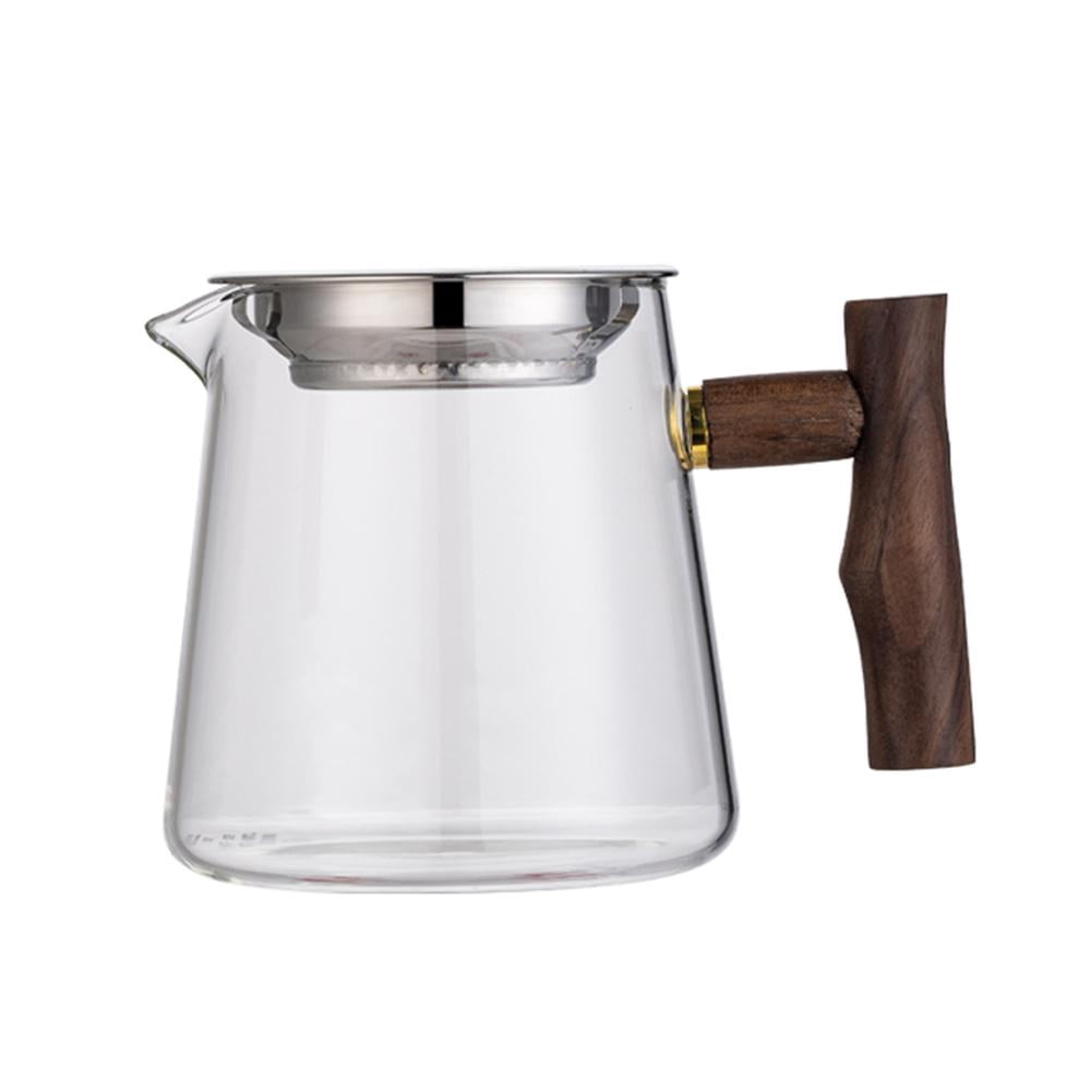 450ml Glass Fair Cup High Temperature Resistant Wooden AU Handle Set ...