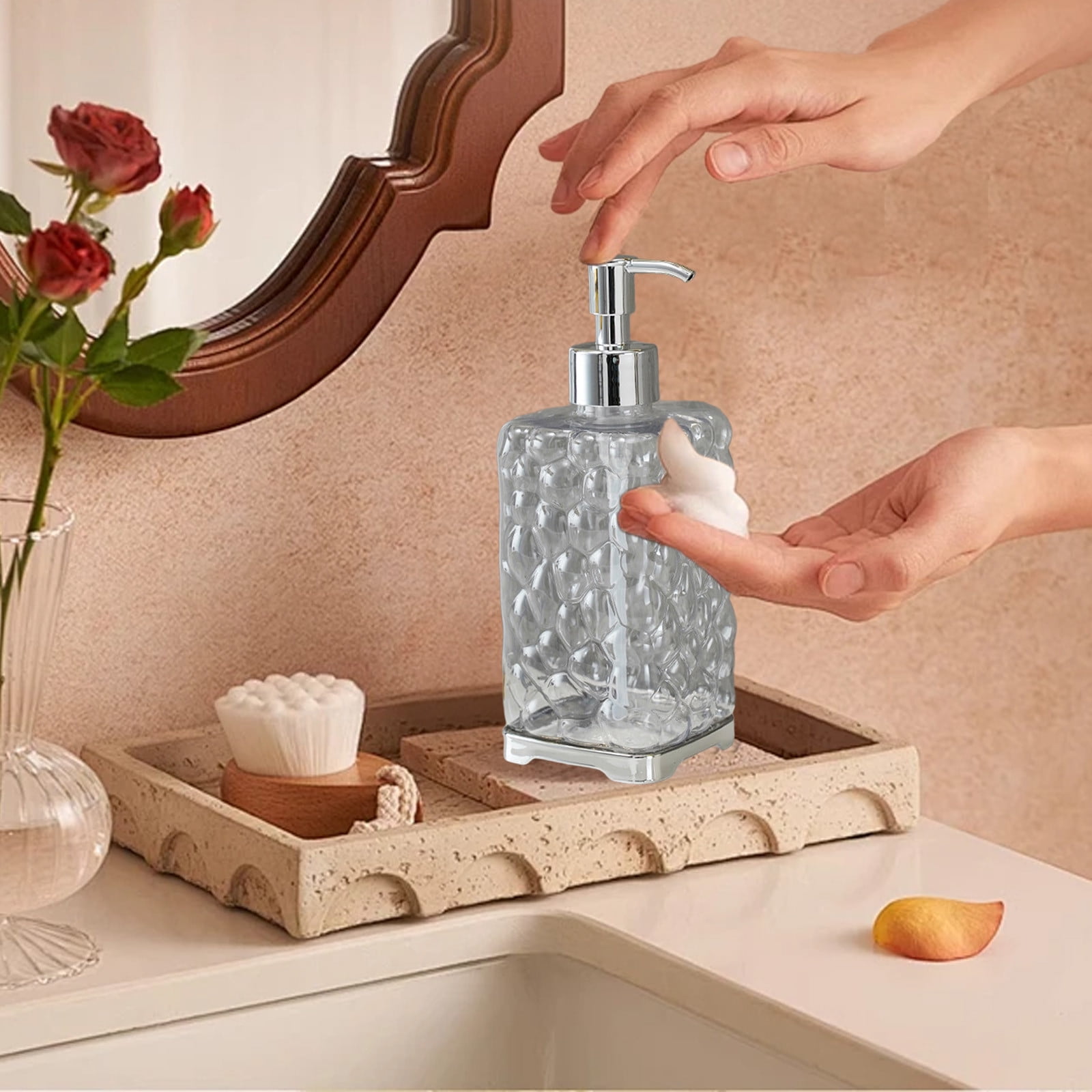 450ml Hand Soap Dispenser Bottle | Refillable Liquid Soap Pump for ...