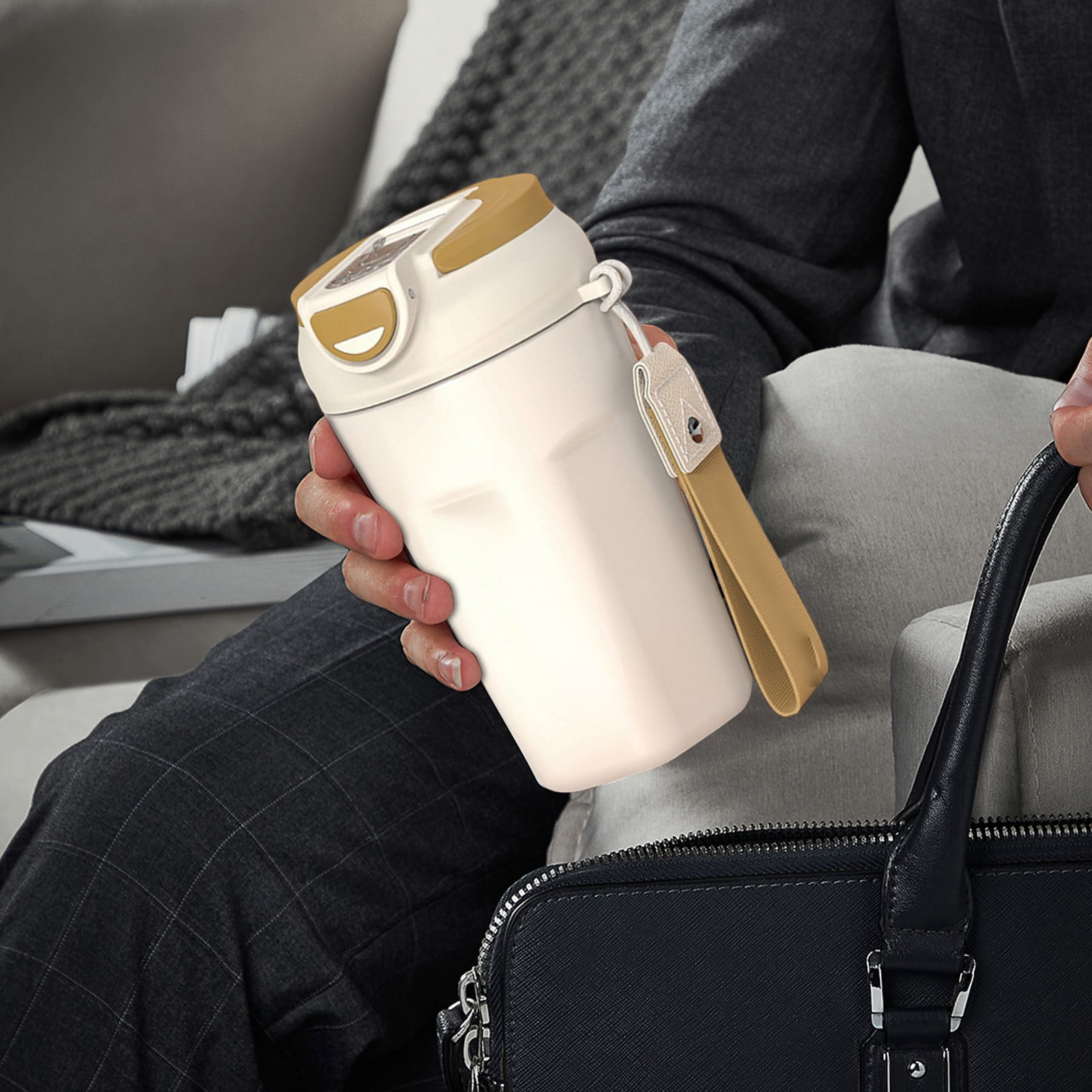450ml Stainless Steel Insulated Tumbler Coffee Cup Portable Travel Mug ...